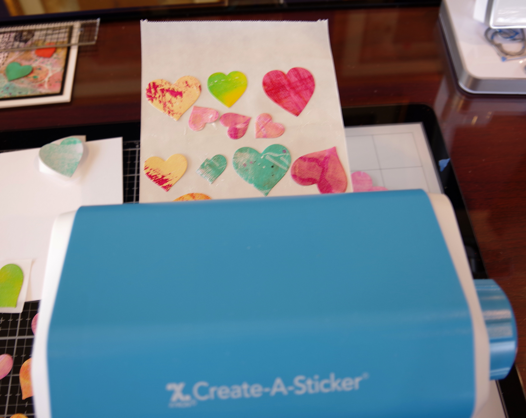Making Valentine Card’s With My Xyron Sticker Maker