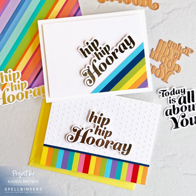 Spellbinders | Its My Party Too Collection: 3 Colorful Rainbow Card Ideas