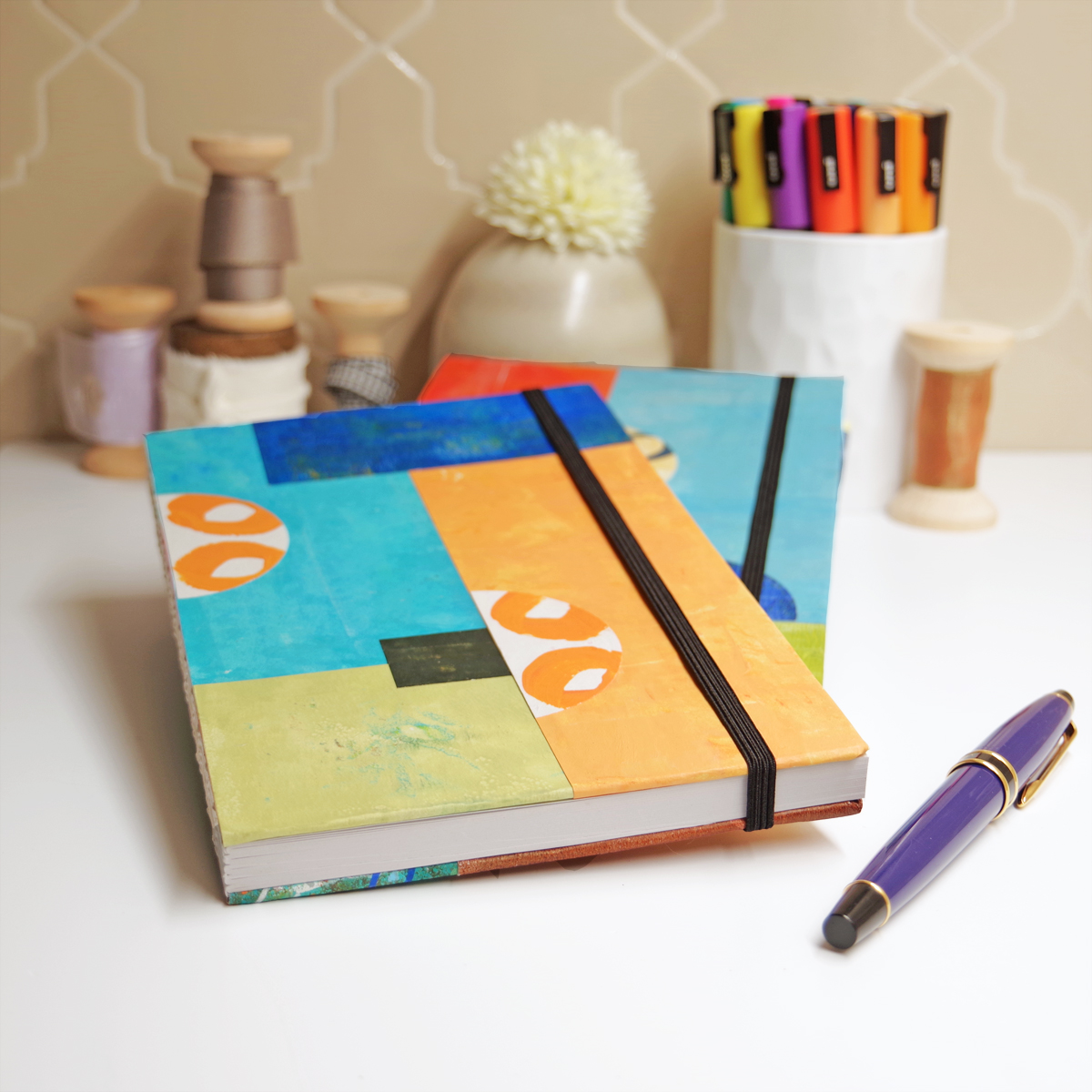 Colorful Collaged Journal Covers: How I Made My Handcrafted Gifts