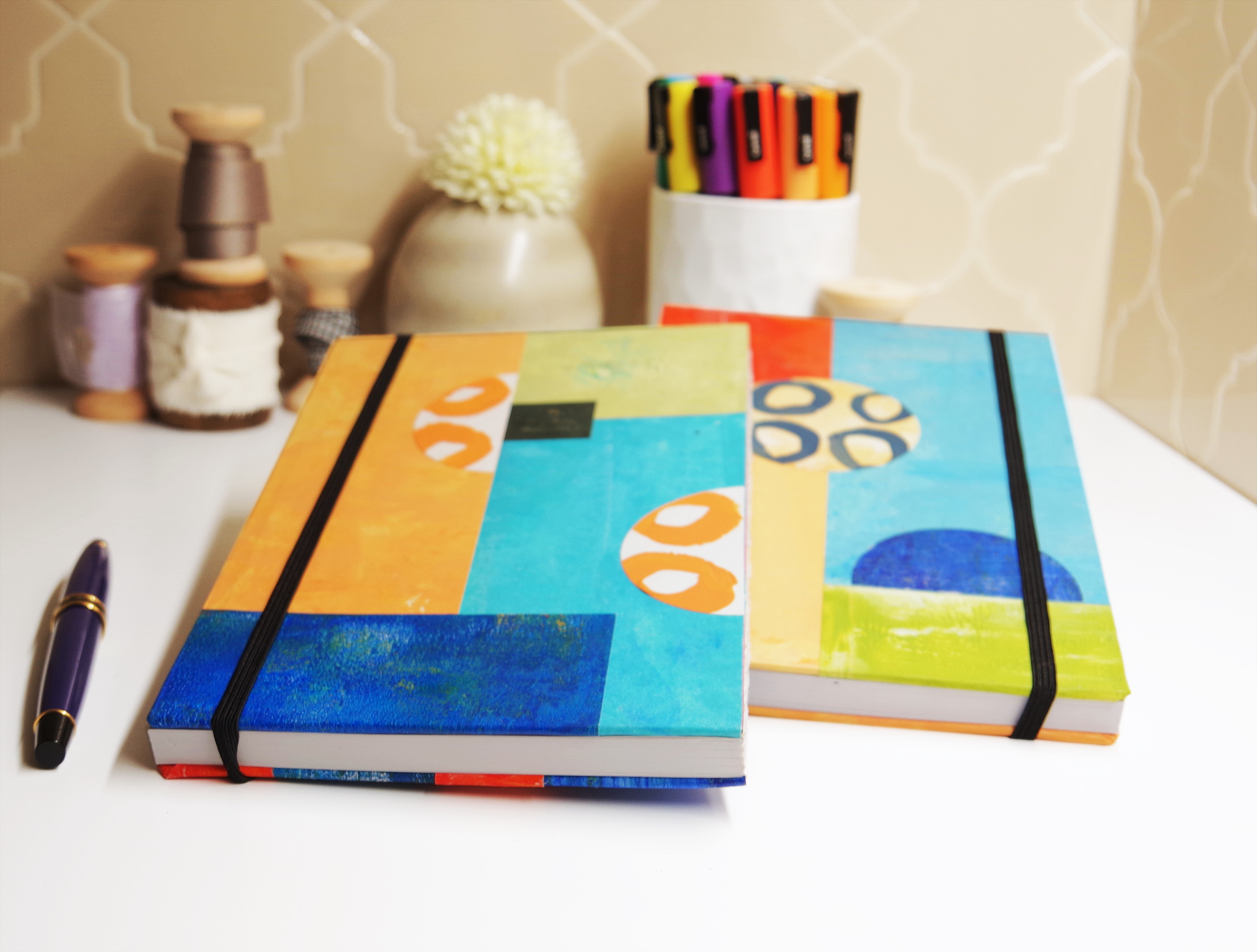 Colorful Collaged Journal Covers: How I Made My Handcrafted Gifts