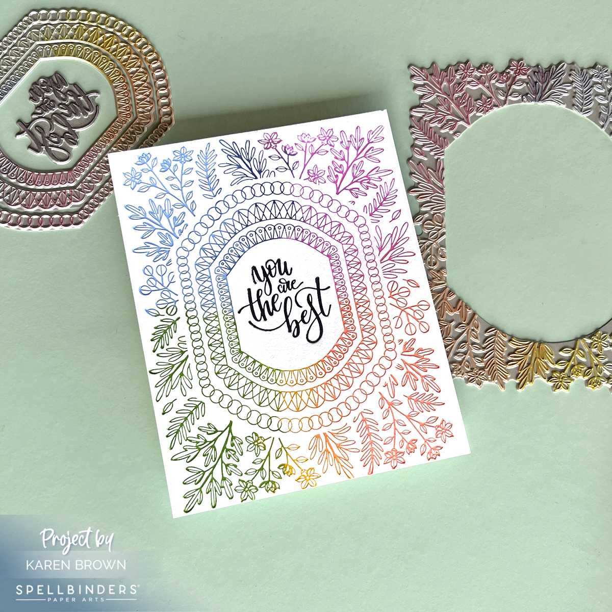 Spellbinders | Using Rainbow Colored Ink with Spellbinders BetterPress ...