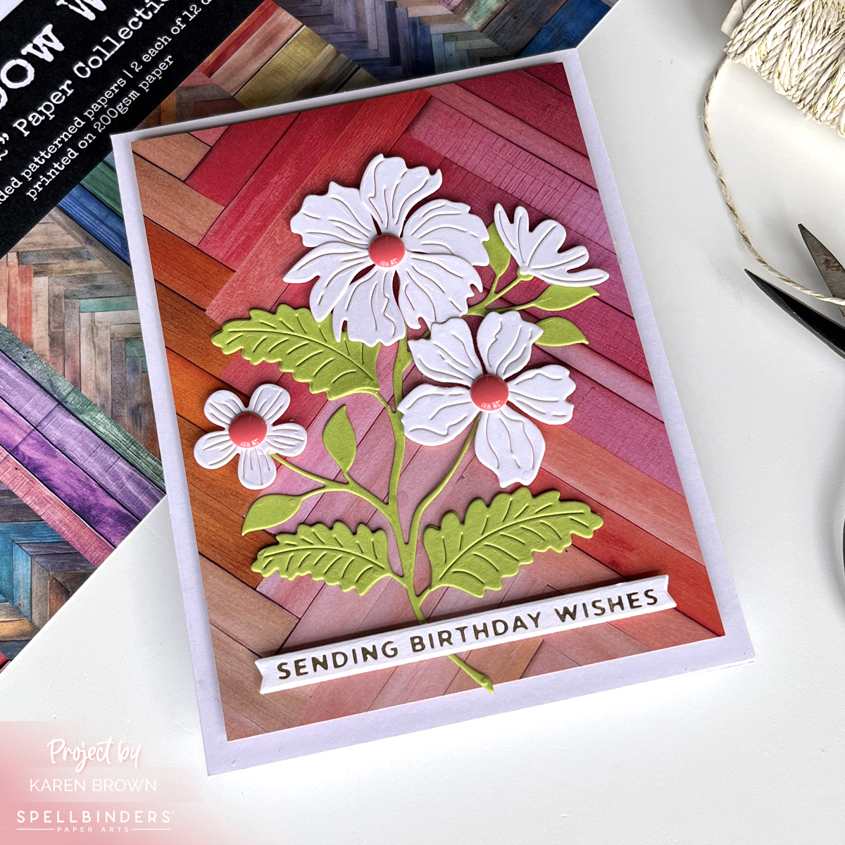 Spellbinders + Paper Rose | Using Printed Paper in Cardmaking