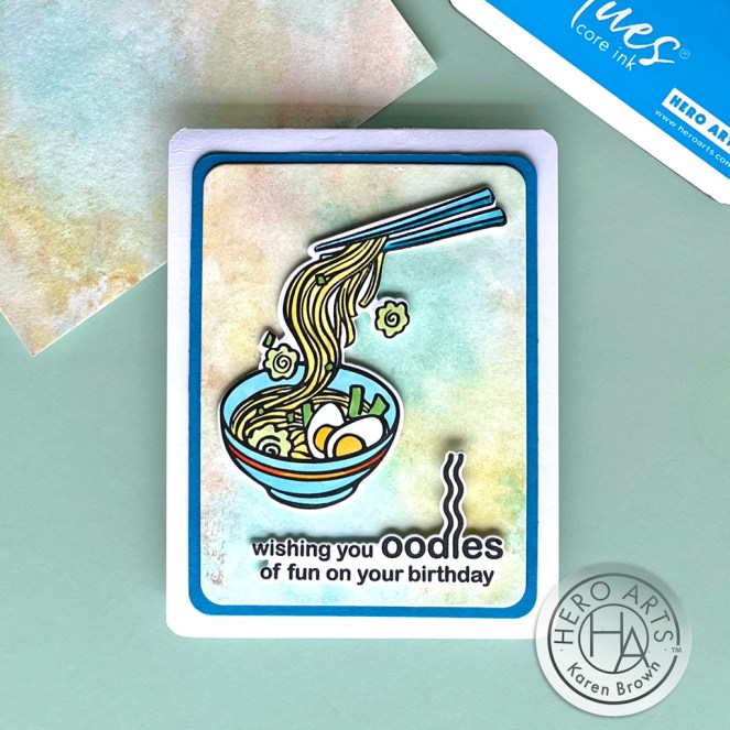 Hero Arts | Man Card Monday | Ramen Birthday Card