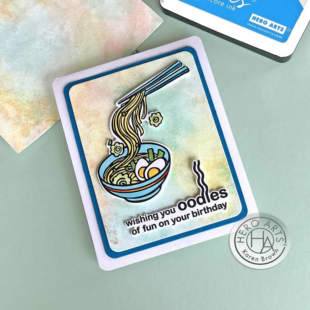 Hero Arts | Man Card Monday | Ramen Birthday Card