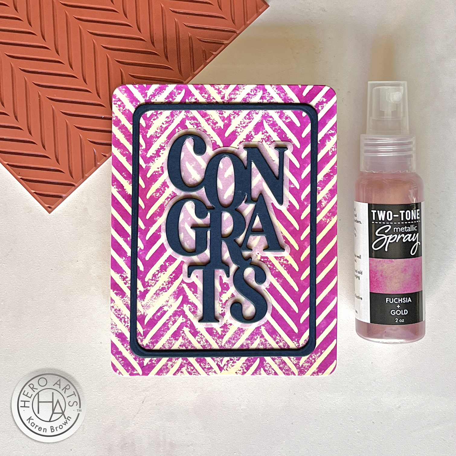 Hero Arts | Quick Bold Shimmery Background | Congrats Card