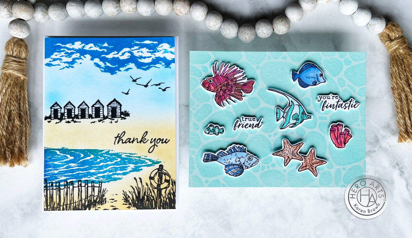 Sunny Beach Theme Cards | July 2024 Hero Studio Release