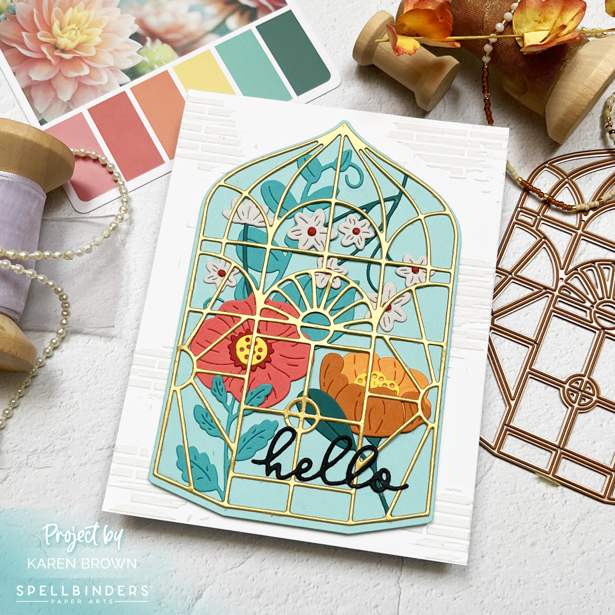 Spellbinders | Large Die of the Month Kit | Colorful Floral Card
