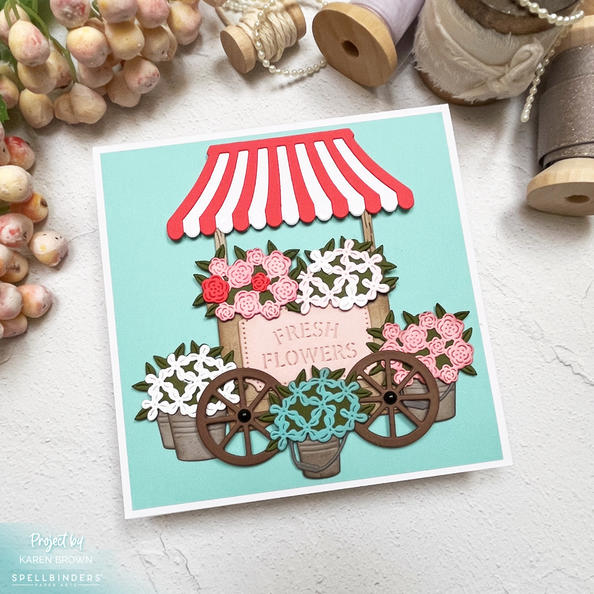 Vintage Flower Shoppe Cart | Spellbinders